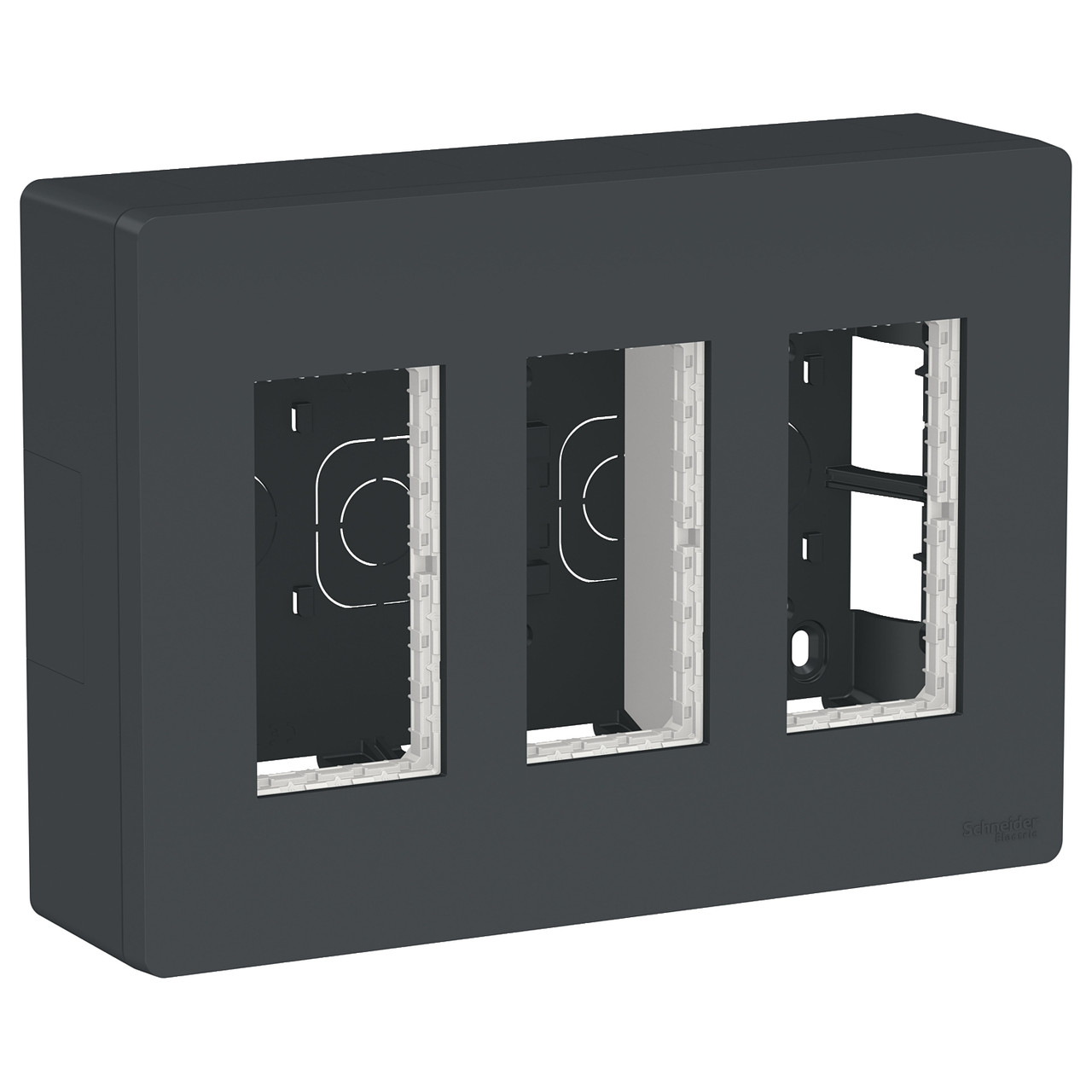 Купити Блок unica system + відкрита вставка 3х2 антрацит, ціна 2150.45 ...