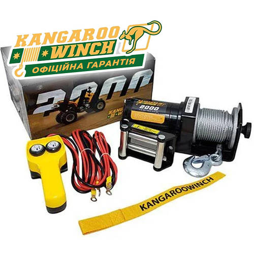 Лебідка електрична Kangaroowinch K2000E 12V і 0,907 т, електролебідка ...