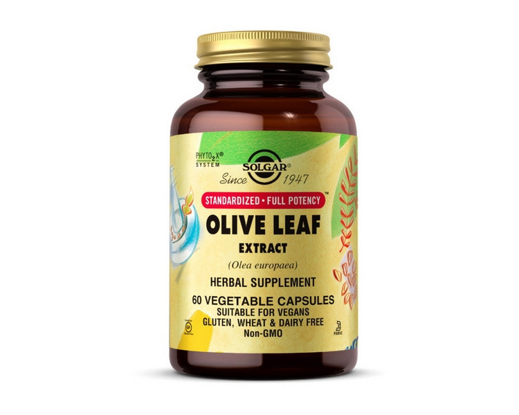 Екстракт листя оливи Солгар Solgar Olive Leaf Extract 60 капсул ціна