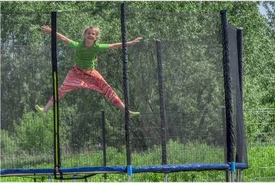 Батут Just Jump 312 см внешняя сетка, лестница, цена 6480 грн — Prom.ua ...