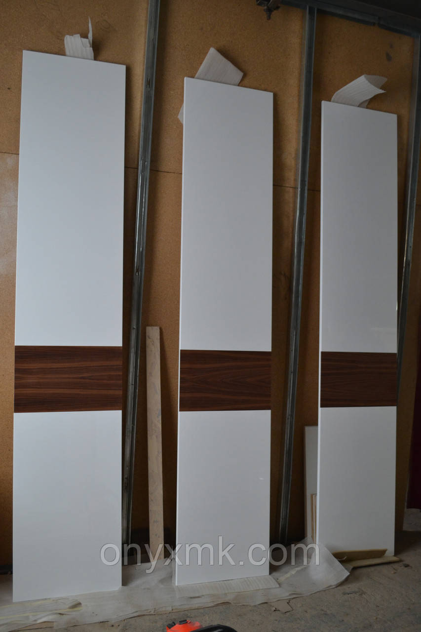 Комбинированные фасады МДФ. Глянцевый фасад со вставкой шпона: продажа ...