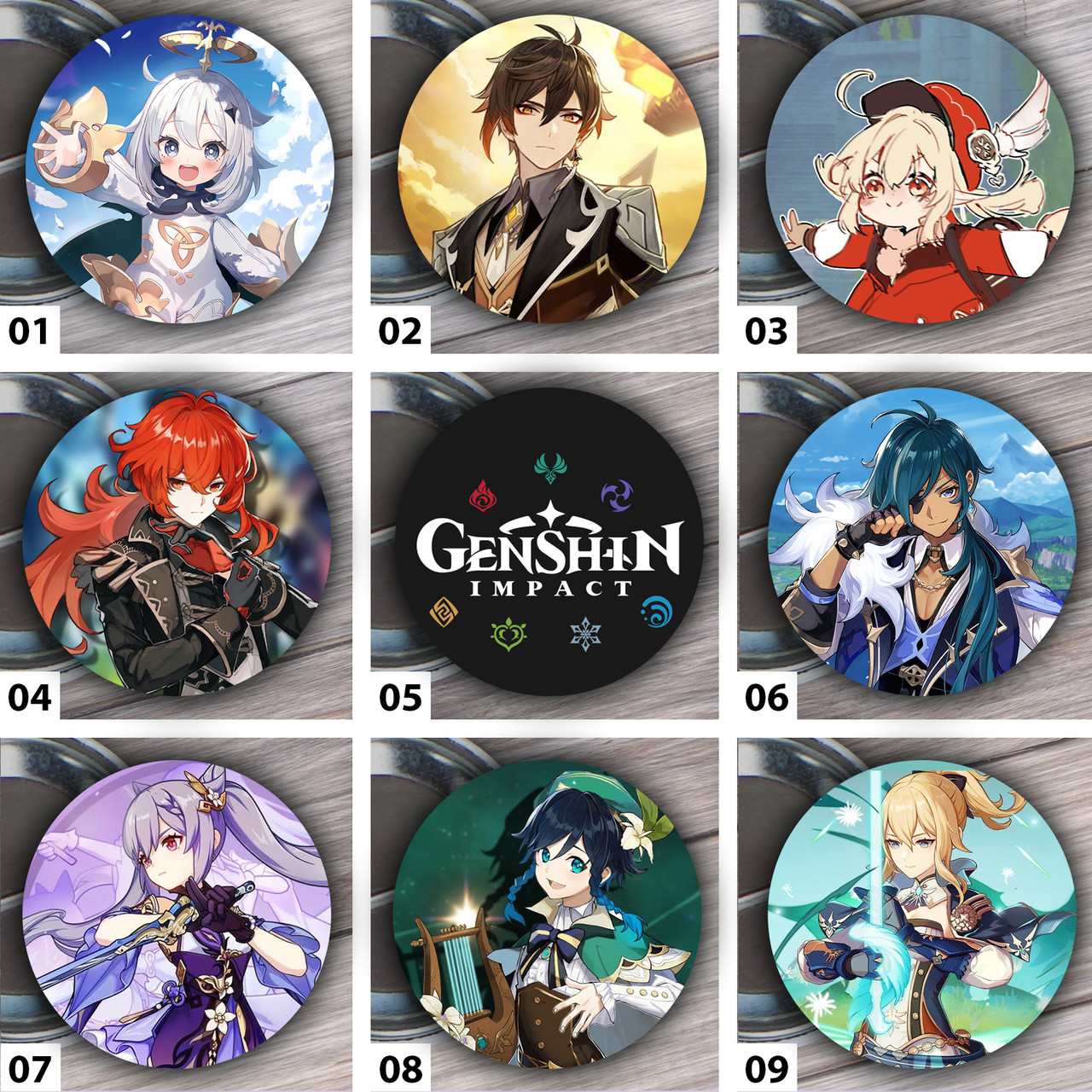 Значки: Геншин импакт №1 / Genshin Impact (ID#1376792808), цена: 30 ₴, купить на Prom.ua