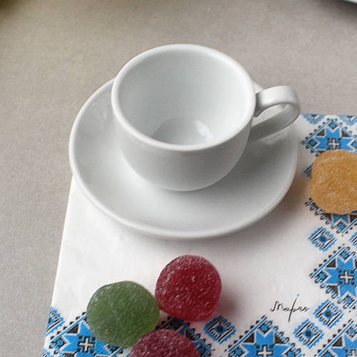 Чашка біла для еспресо Horeca Чашка 90 мл + блюдце (ID#643644770), ціна ...