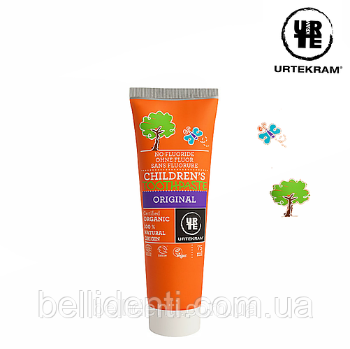 Купить Органическая детская зубная паста Urtekram с кальцием ...