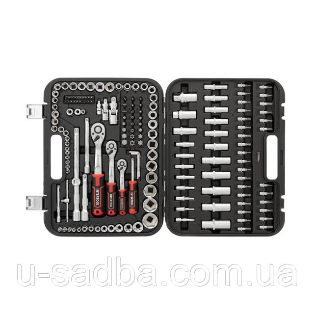 Набір інструментів 1/2"-3/8"-1/4", головки 4-32 мм, біти, 171 од., Cr-V ...