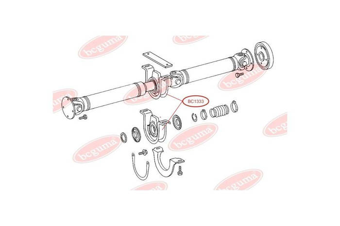 Купить Подвесной подшипник в сборе SPRINTER,T1 (BC1333) BCGUMA, цена ...