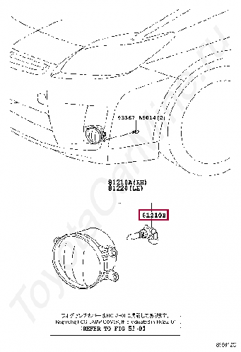 Лампочка протитуманної фари Тойота Пріус 50 (90981-13090), Toyota PRIUS ...