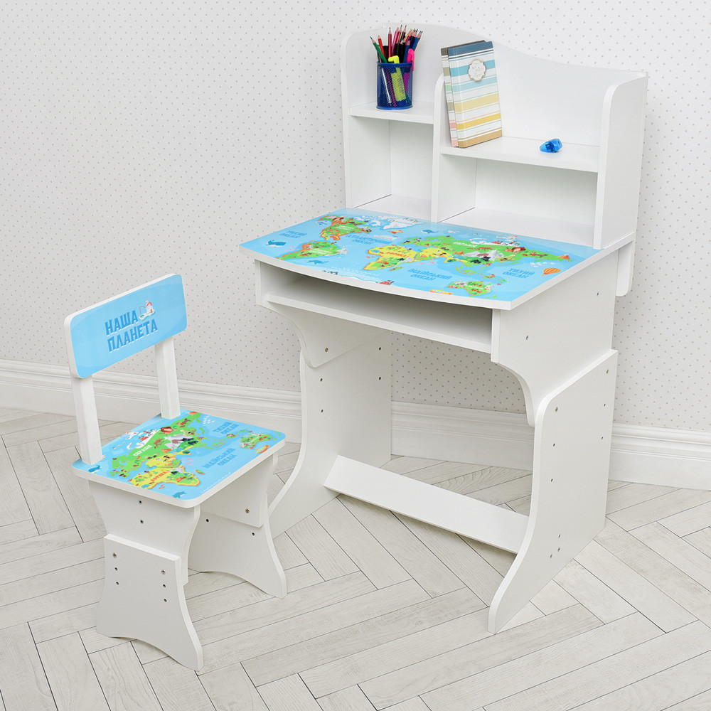 Парта детская регулируемая со стулом - 90 фото