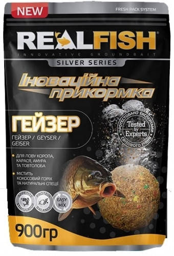 Купить Прикормка Real Fish Гейзер "кукуруза-карамель" 0.9kg, цена 75 ...