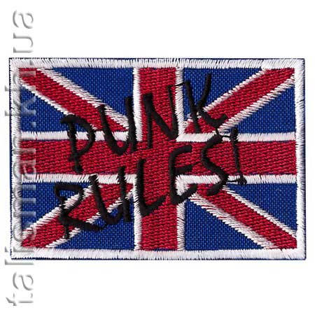 Нашивка с вышивкой PUNK RULES British Flag, цена 30 грн — Prom.ua (ID ...