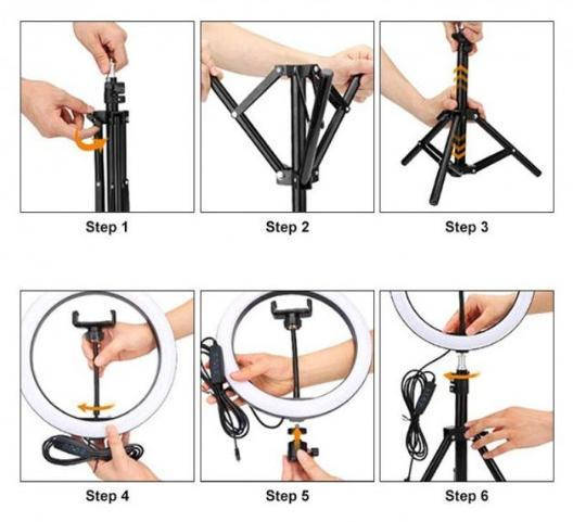 Кольцевая LED Лампа RGB 36 см 15 цветовых схем SOFT RING LIGHT RGB MJ36 ...