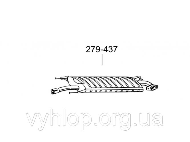 Глушитель Тойота РАВ4 (Toyota RAV4) 4 2.0; 2,4 05-08 (279-437) Bosal 26 ...