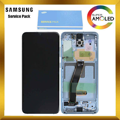 Купить Дисплей Samsung G980 Galaxy S20 с сенсором Голубой Light Blue ...