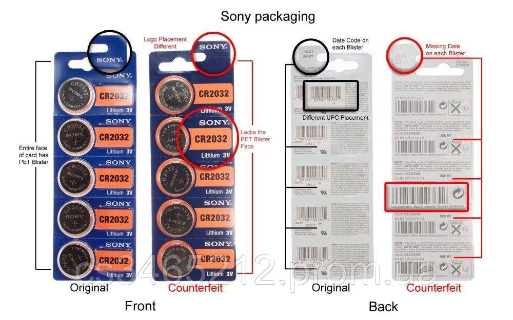 Батарейки Sony Сони CR2032 2032 Круглые Таблетки ORG — Купить Недорого ...