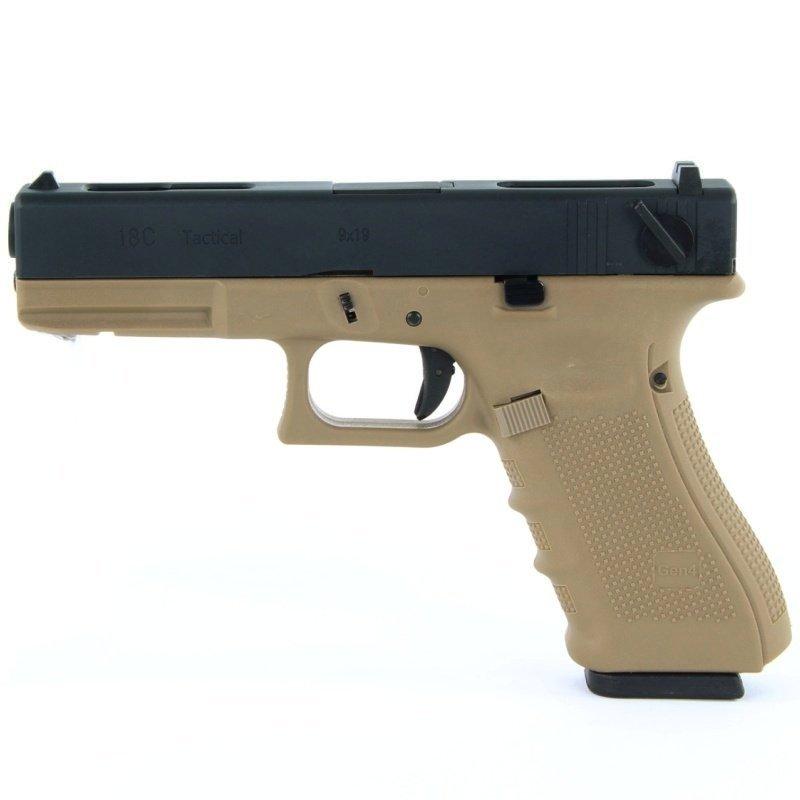 Купити Пістолет Glock 18c - Gen4 GBB - Half Tan [WE] (для страйкболу ...