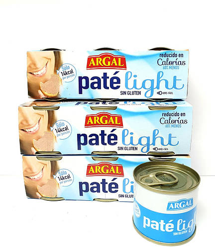Паштет із свинячої печінки низькокалорійний без глютену Paté light Argal ,240 м (3 х 80 м ...