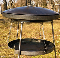 Садж Сковорода Из Диска Бороны для Костра Туристическая с Крышкой ...