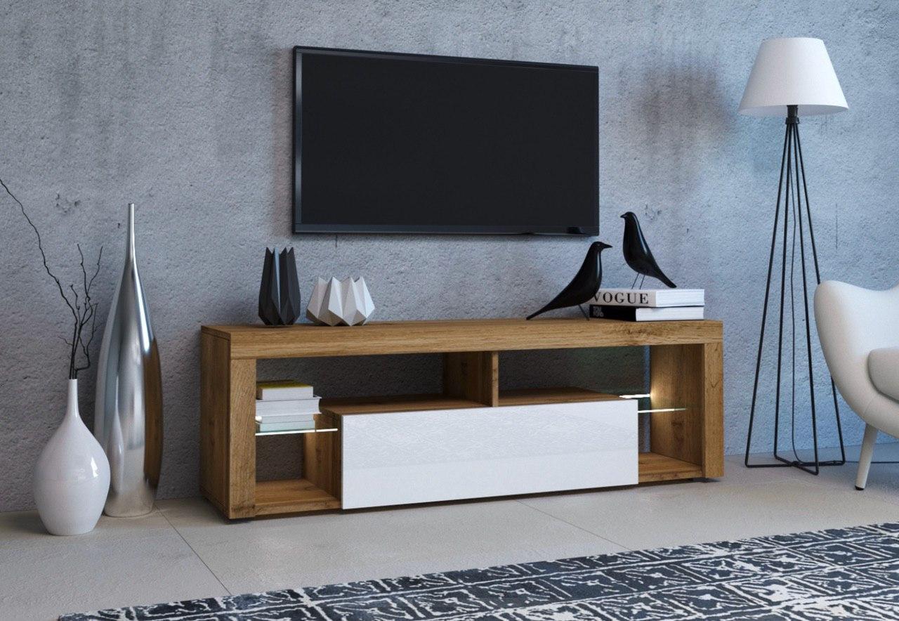 Напольная Современная Тумба Под Телевизор в Гостиную и Спальню Hugo 140 ...
