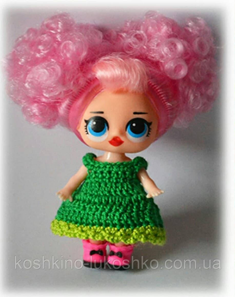 Миниатюра. вязаное платье для куклы лол (ID#1389205362), цена: 59 ...
