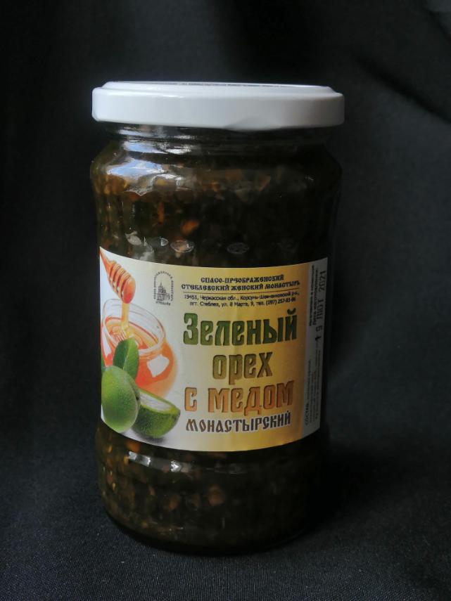 Зеленый грецкий орех с медом Монастырский 200мл (ID#1389982781), цена ...