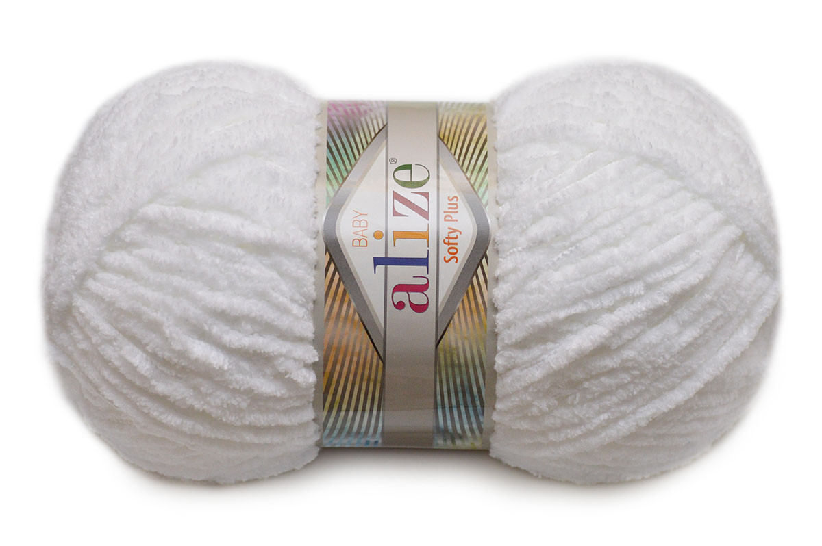Alize Softy Plus, Белый №55 - купить интернет-магазин Украина. Опт и ...