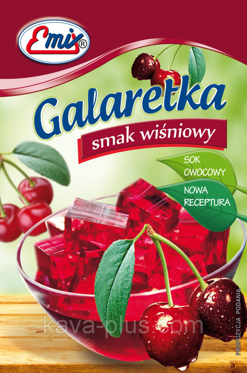 Купить Галаретка (Желе) со вкусом вишни Emix Польша 79г, цена 11 грн ...