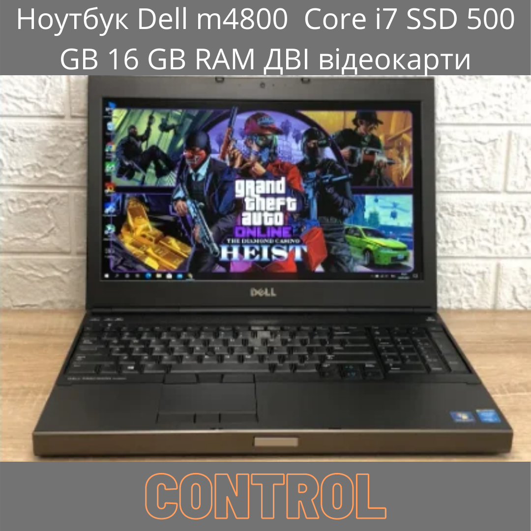 Ноутбук Dell m4800 Core i7, SSD 500 GB 16 GB RAM ДВІ відеокарти ...