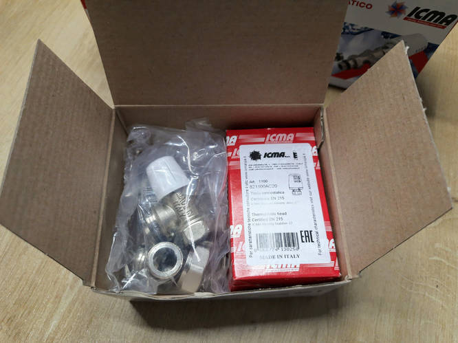 Термокомплект Icma 1/2" с антипротечкой угловой №KIT_1100+774-940+805-940, цена 922 грн — Prom ...