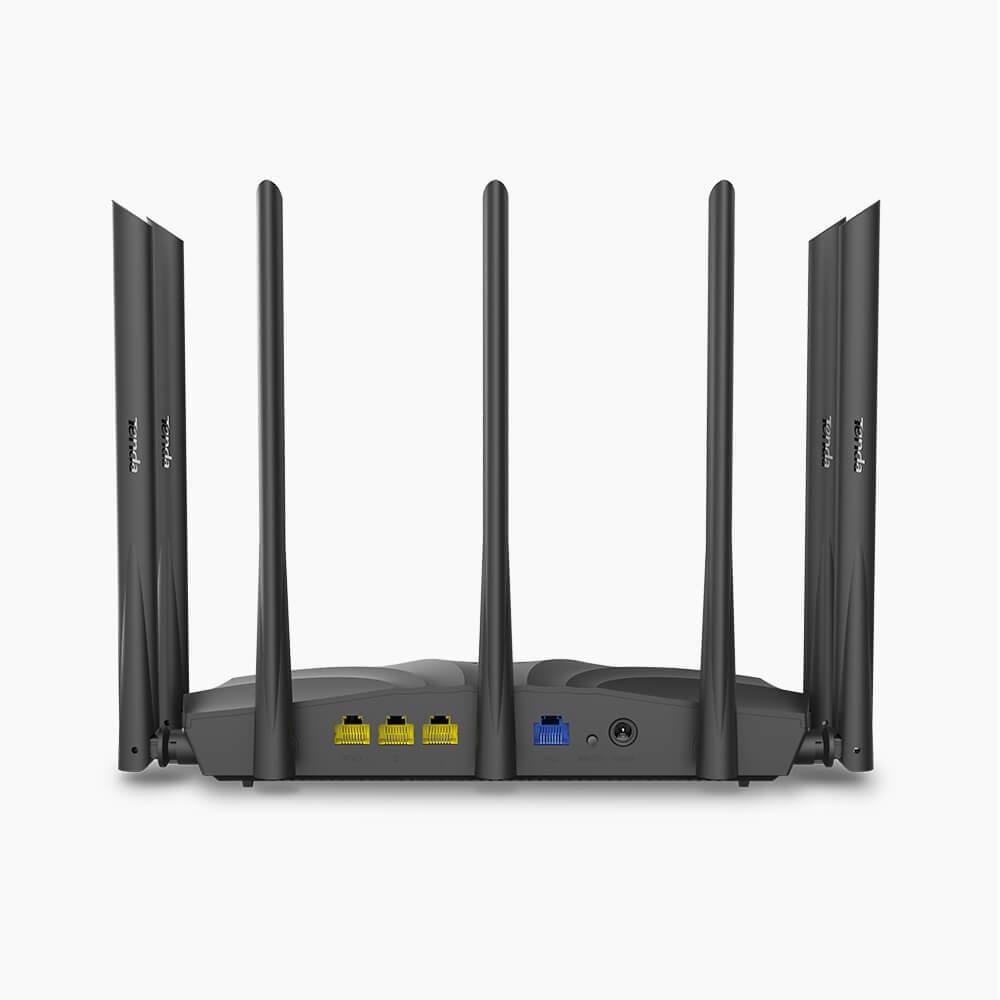 Купить WIFI маршрутизатор TENDA AC23 черный для дома и офиса мощный ...