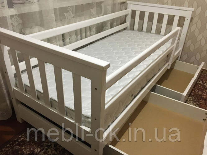Купить Детская кровать Адель 80х190 БЕЛАЯ с ящиками, цена 6000 грн ...