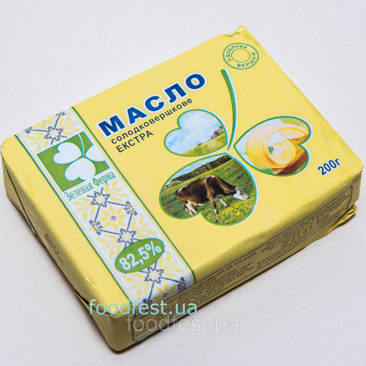 Масло сливочное "Гост" 82,5% ТМ Зеленая Ферма 200г: продажа, цена в ...