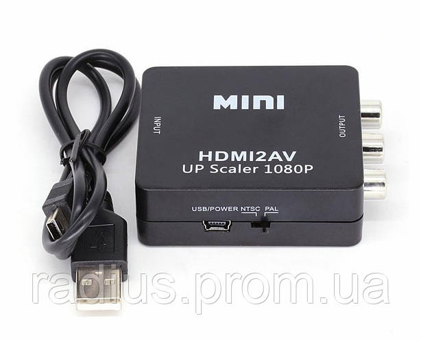 Купить Конвертер HDMI to AV (RCA) (тюльпаны) адаптер переходник HDMI2AV ...