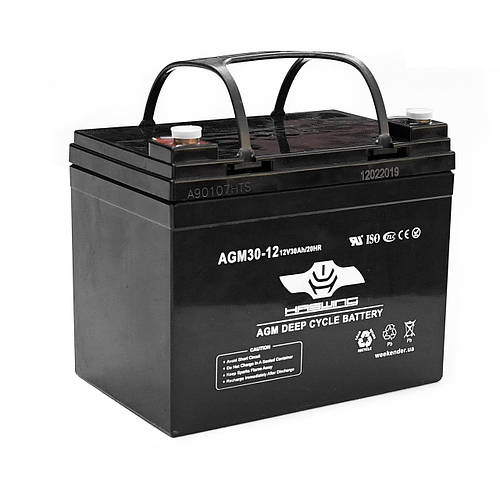 Купить Аккумулятор AGM для лодки и катера Haswing 30 Ah 12 V 30 Ah agm ...