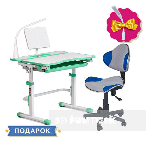 Комплект для школьника растущая парта Cubby Fressia Green + детский ...