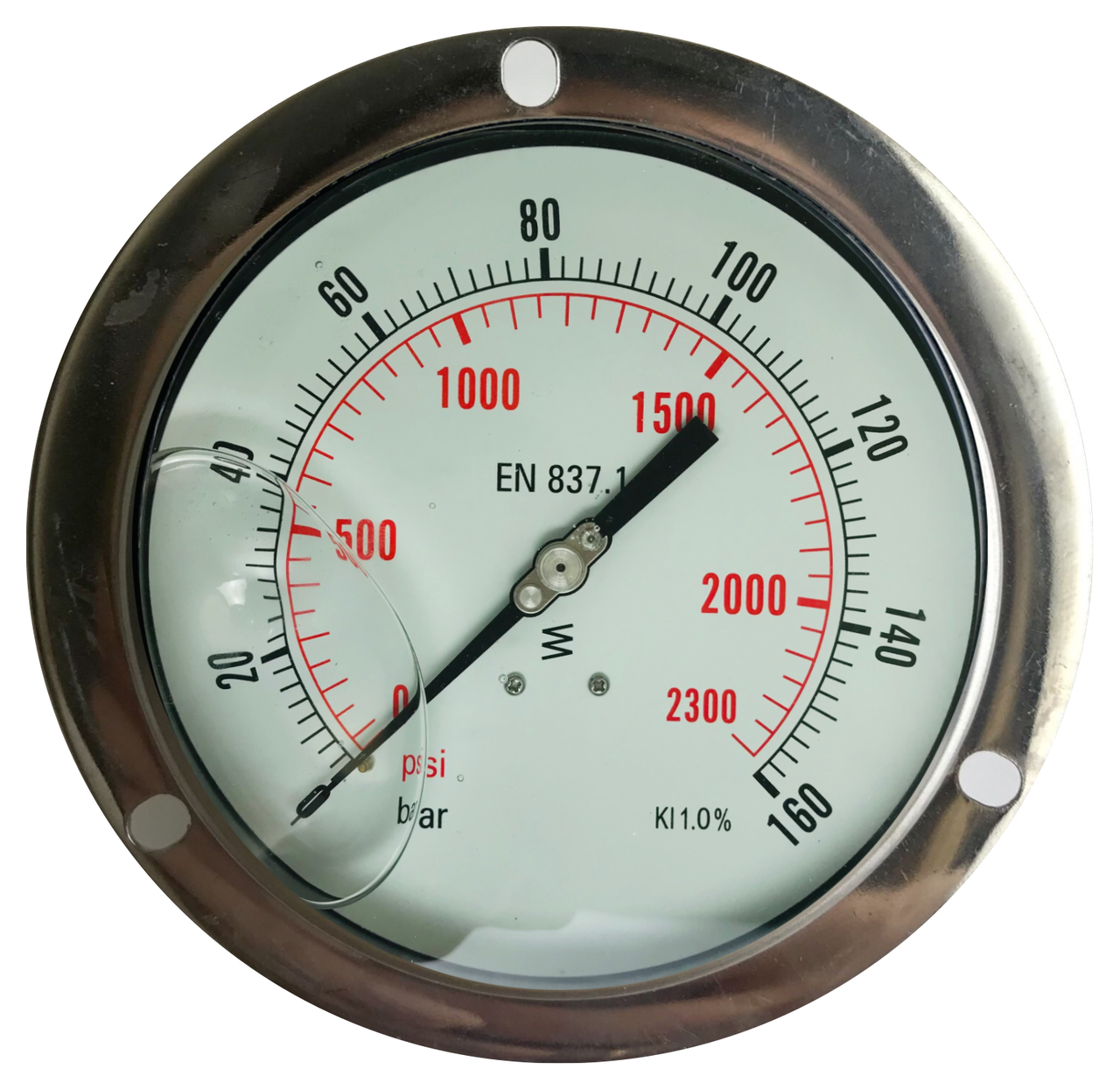 Купить Манометр фланцевый (глицериновый) DN 100 G 1/2" 160 bar в ...