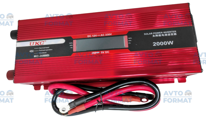 Авто инвертор UKC 12V-220V 2000W, Преобразователь напряжения 12В 220В 2000Вт (ID#1397203805 ...