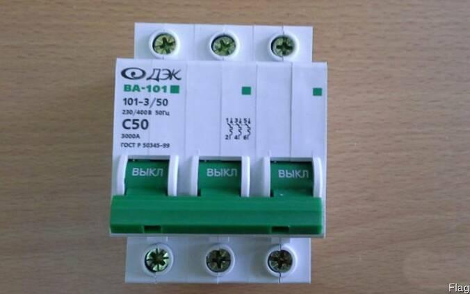 Автоматичний вимикач 3-полюсний ВА-101 С50А 4,5 кА Дэк: продаж, ціна у ...