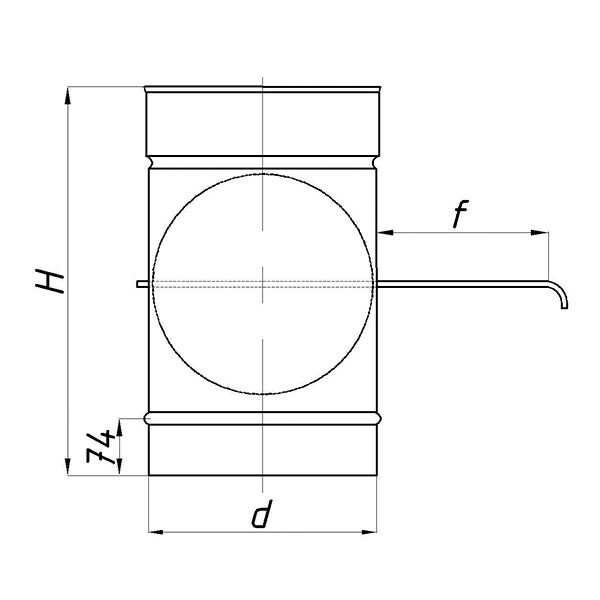 Купить Регулятор тяги Ø130мм 0.5мм дымоходный AISI 304 «Дымо-Вент ...