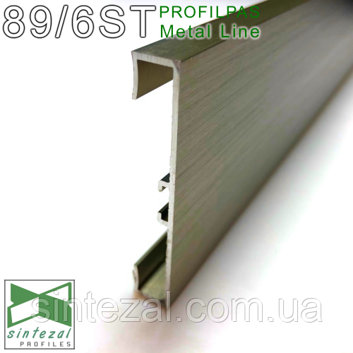 Купити Алюмінієвий плінтус Profilpas Metal Line 89/6 Титан Сатин ...