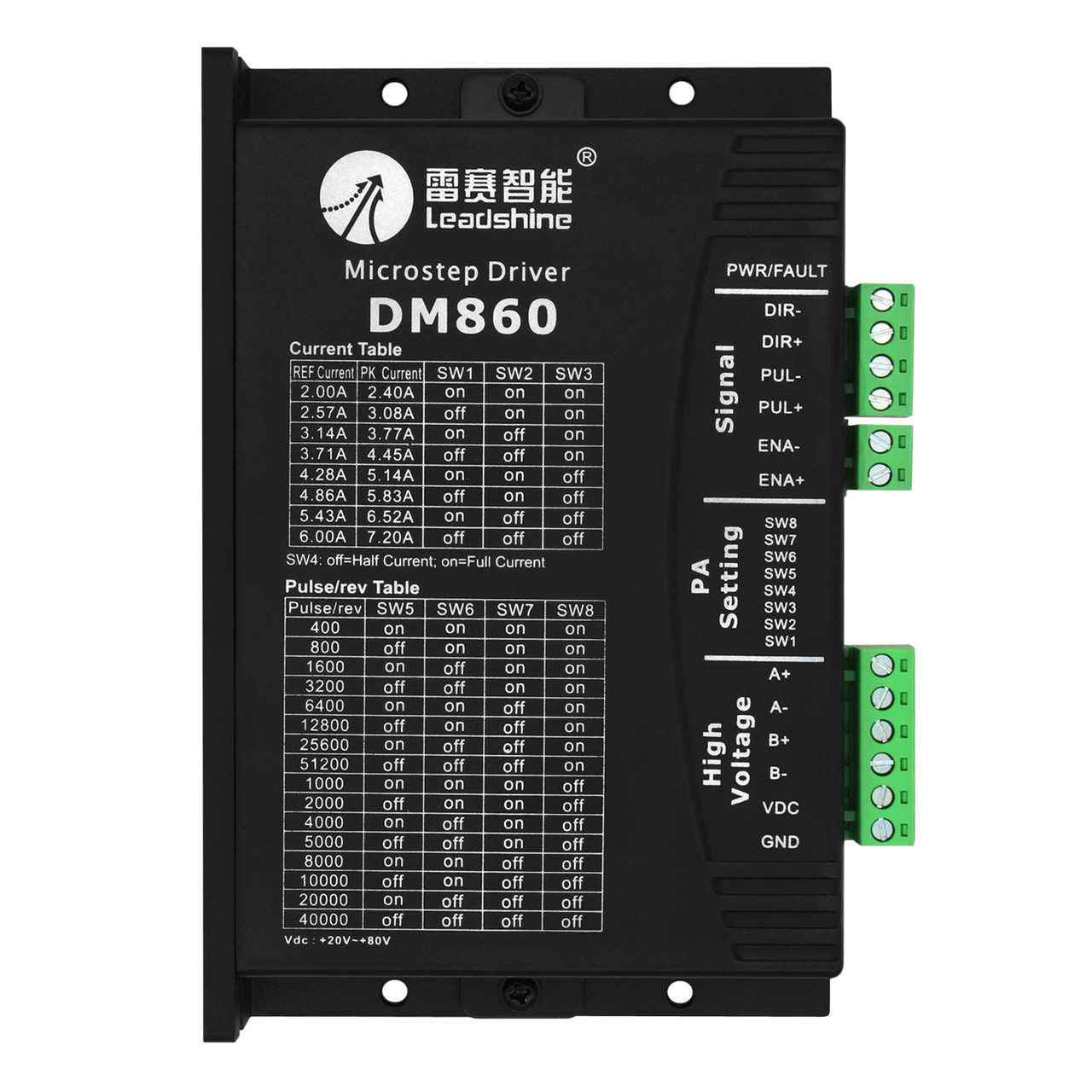 Драйвер цифровий Leadshine DM860 7.2 A (ОРІГИНАЛ) для двофазного ...