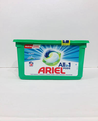 Купити Капсули Ariel Alpes pods All in 1 шт 38, ціна 418 грн - Prom.ua ...
