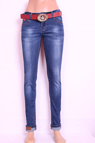 Женские джинсы c потертостями зауженные к низу (ID#203662325), цена ...