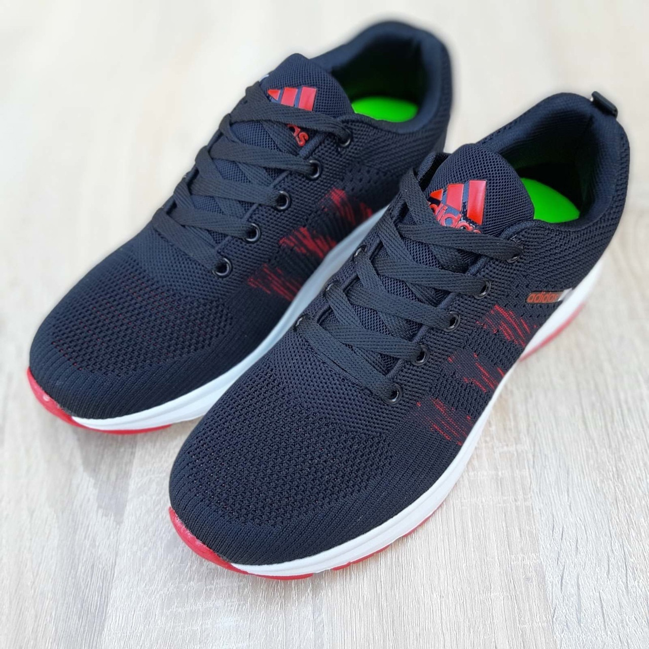 Кроссы мужские Adidas NEO черные с красным. Стильные мужские кроссовки ...