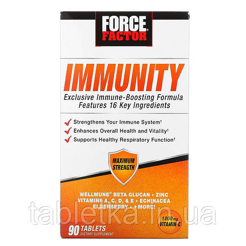 Force Factor, Immunity, средство для поддержки иммунитета, 1000 мг, 90 ...