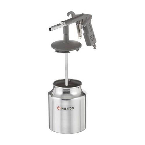 Пістолет піскоструминний форсунка 6 мм, нижня подача піску, бачок 1000 мл, метал, 8 атм ...