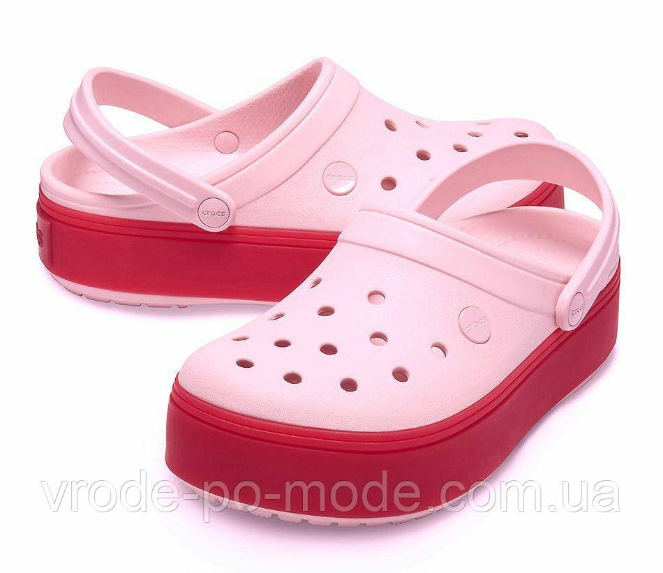 Купить Женские бледно-розовые кроксы на платформе, сабо Crocs Platform ...