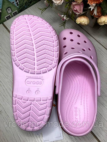 Купить Женские бледно-розовые кроксы на платформе, сабо Crocs Platform ...