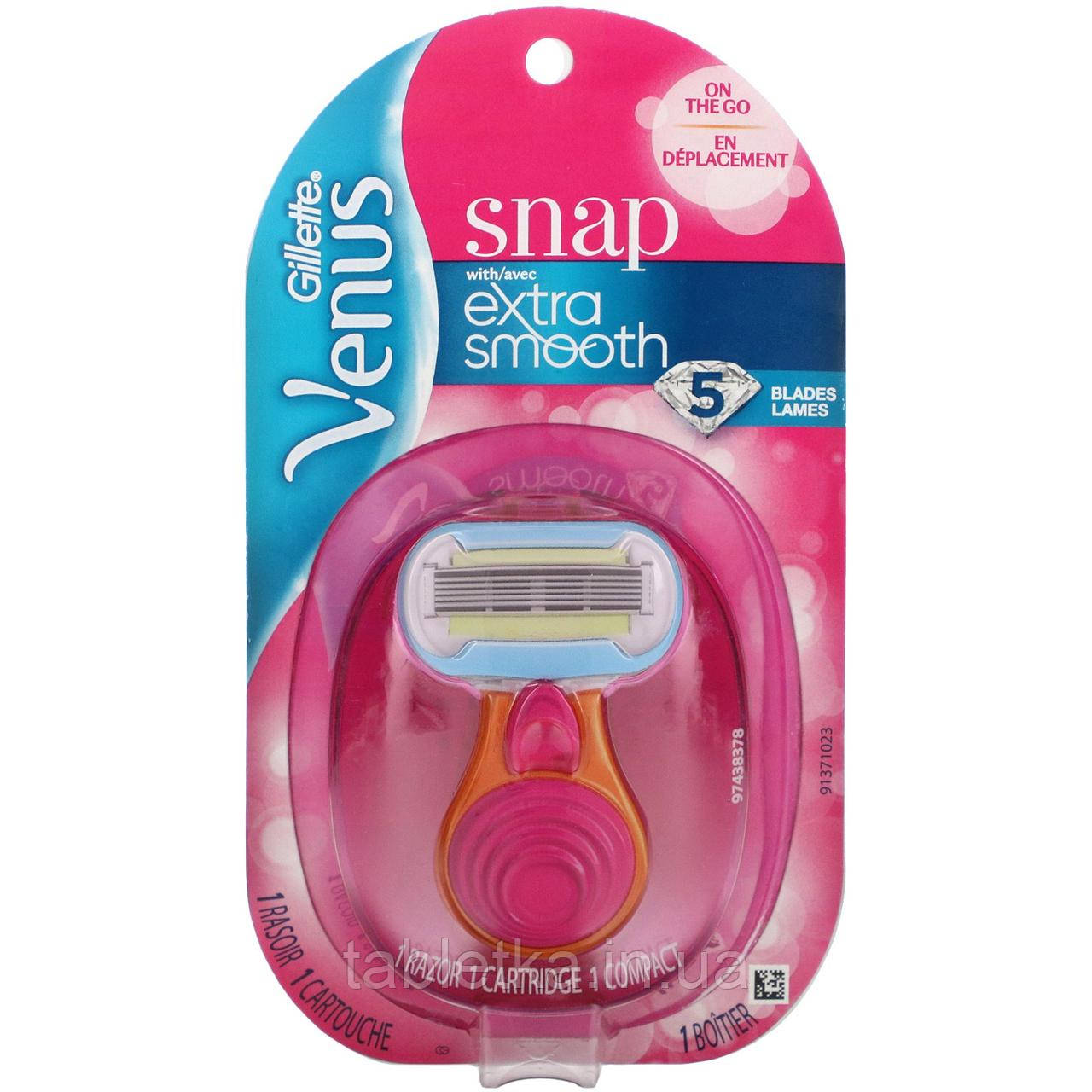 Gillette, Venus, Snap with Avec, Extra Smooth, 1 Razor, 1 Cartridge, 1 ...