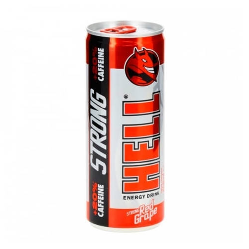 HELL Напиток безалкогольный энергетический RED GRAPE ж/б, HELL, 0,25 л ...