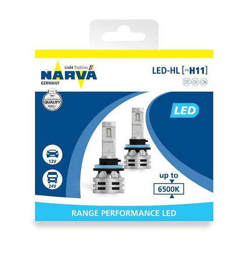 LED Narva H8/ H11 /16 12/24v 6500K X2 24W PGJ19-2 RPL. Комплект ...